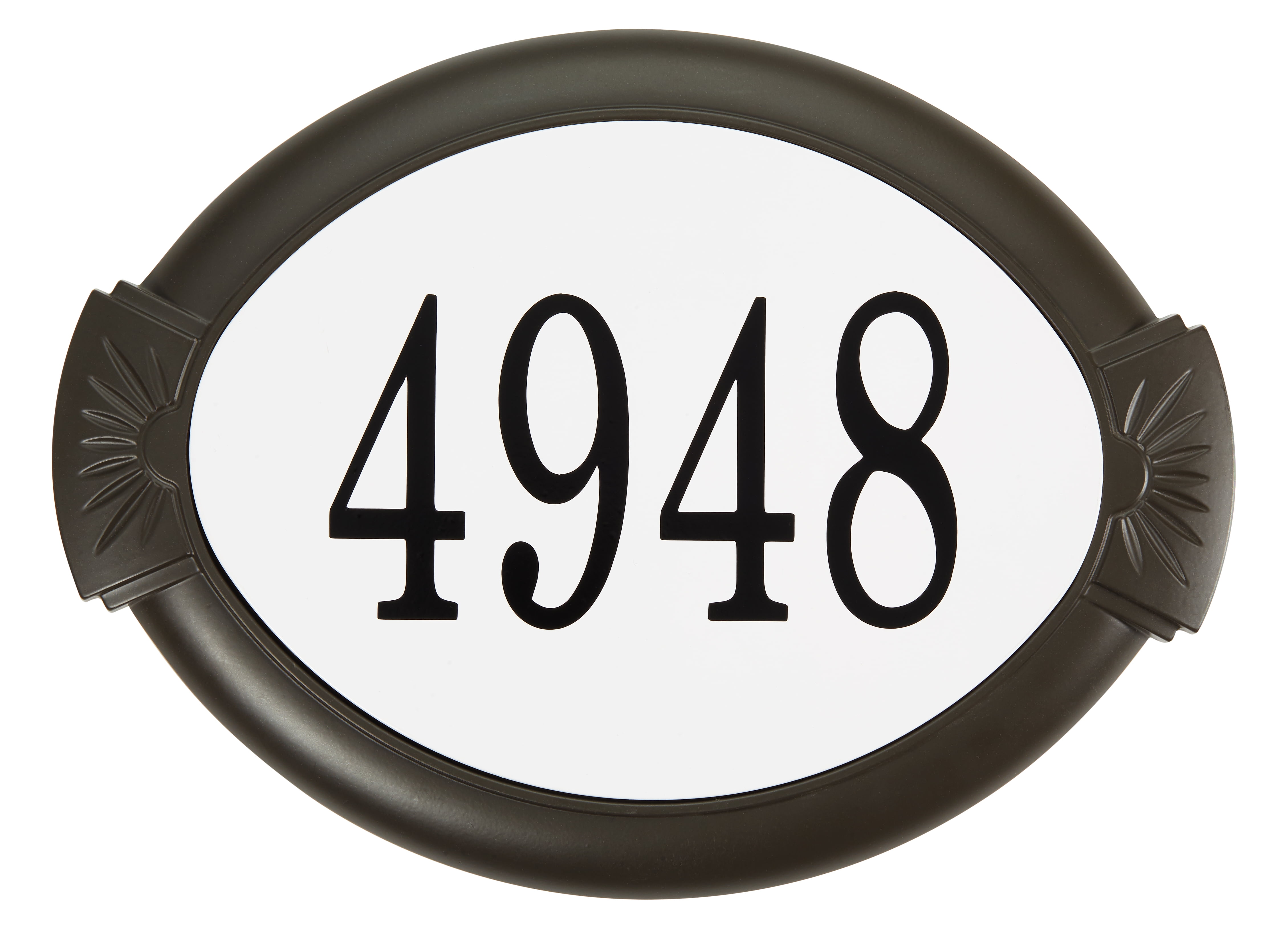 PRO-DF Classic Cast Aluminum Address Plaque, Mocha - Walmart.com