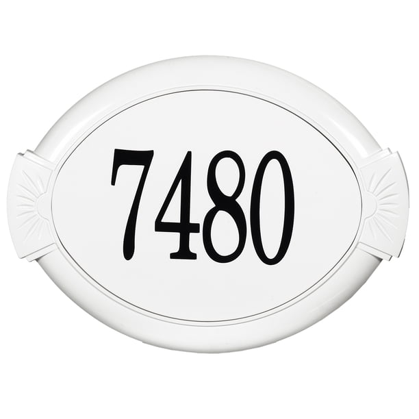PRO-DF Classic Cast Aluminum Address Plaque, White - Walmart Business ...
