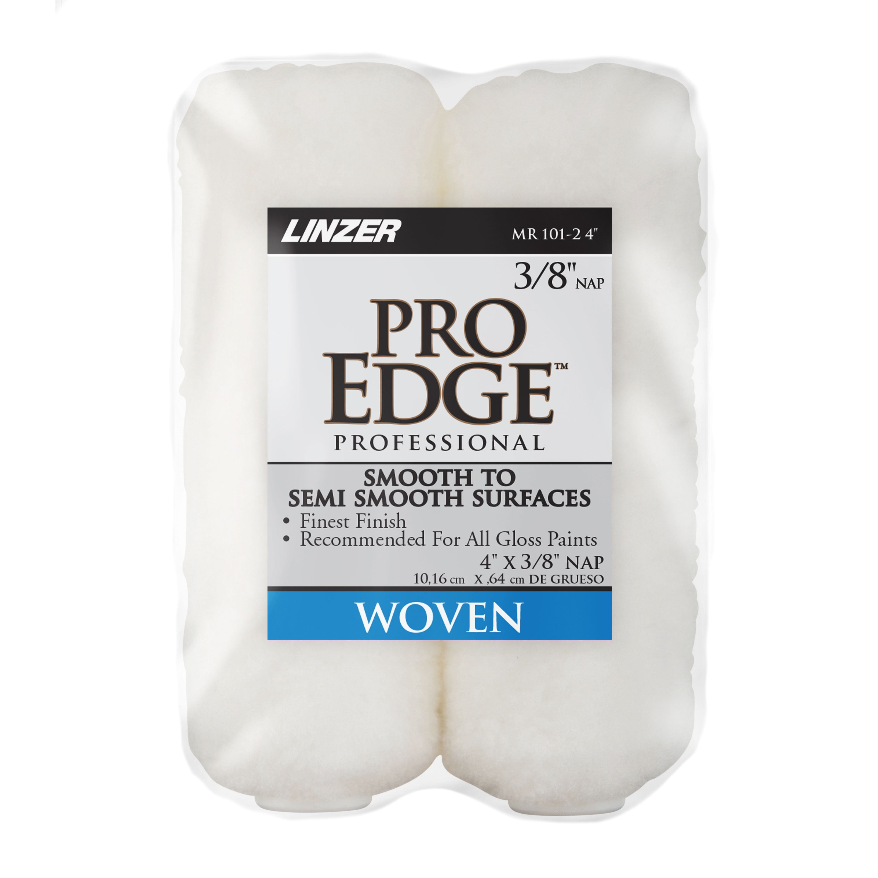 Linzer PRO EDGE 4x3/8" Mini Paint Roller 2pk for Small Projects ...