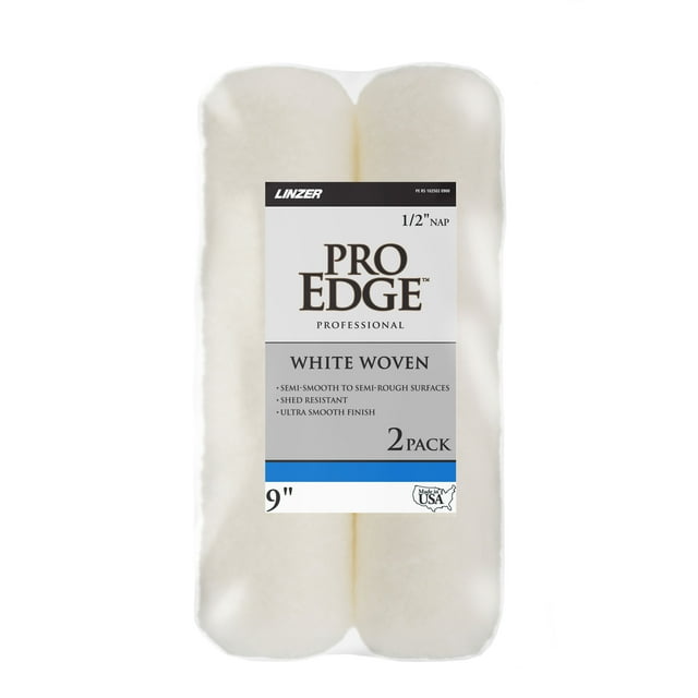 PRO EDGE by Linzer 9x1/2" Woven Paint Roller Cover 2 Pack - Walmart.com