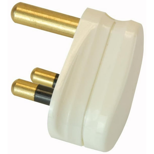 PRO ELEC - 3-Pin Round Mains Plug 15A White - Walmart Business Supplies