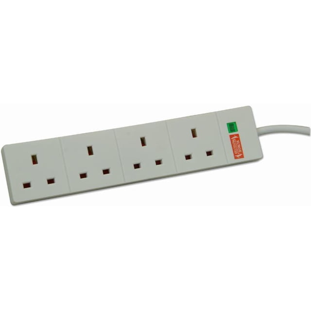 PRO ELEC - 4-Gang Surge Protected Extension, 1m Lead - Walmart Business ...