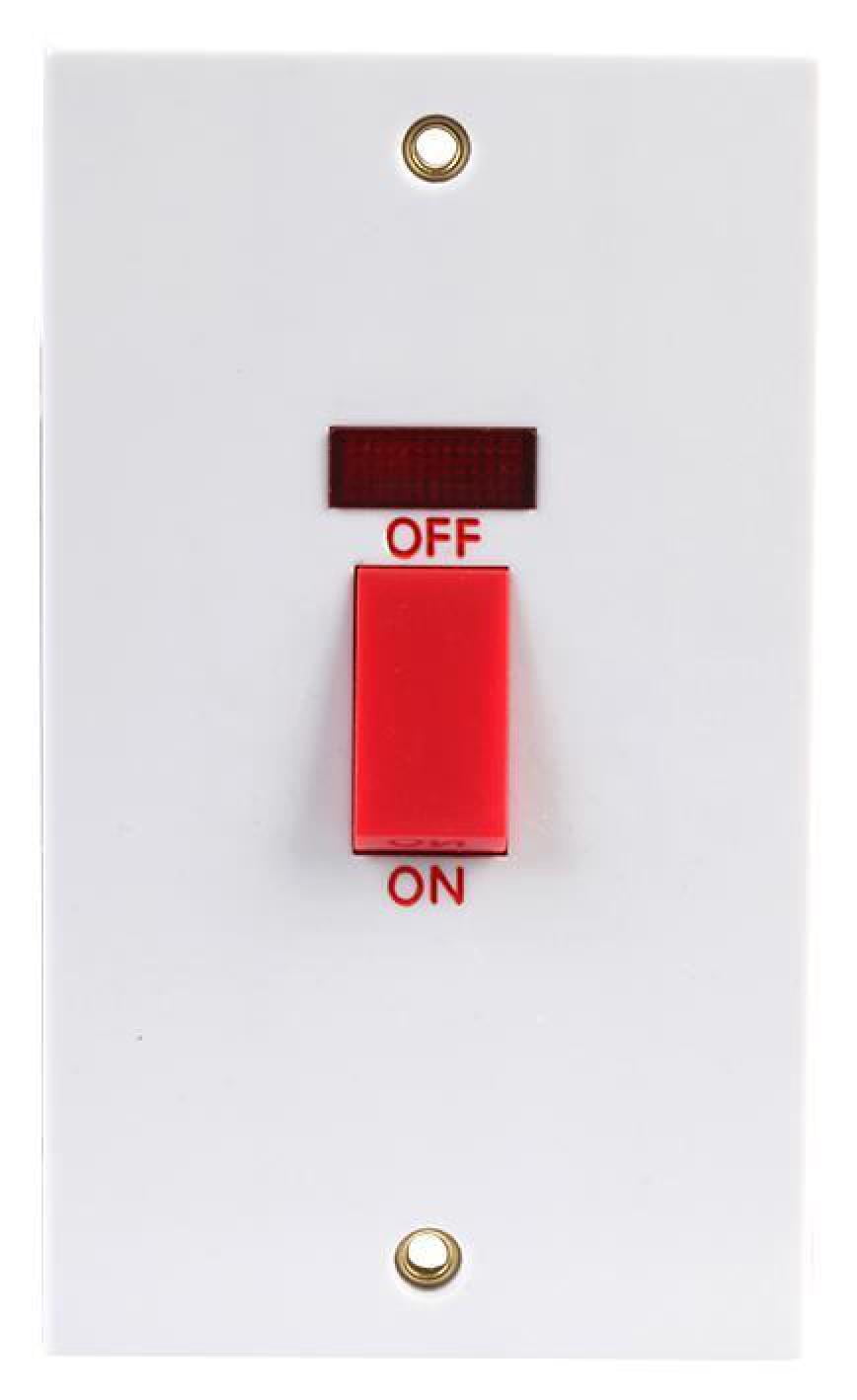 PRO ELEC - 45A Control Switch with Neon Indicator (Double Size ...