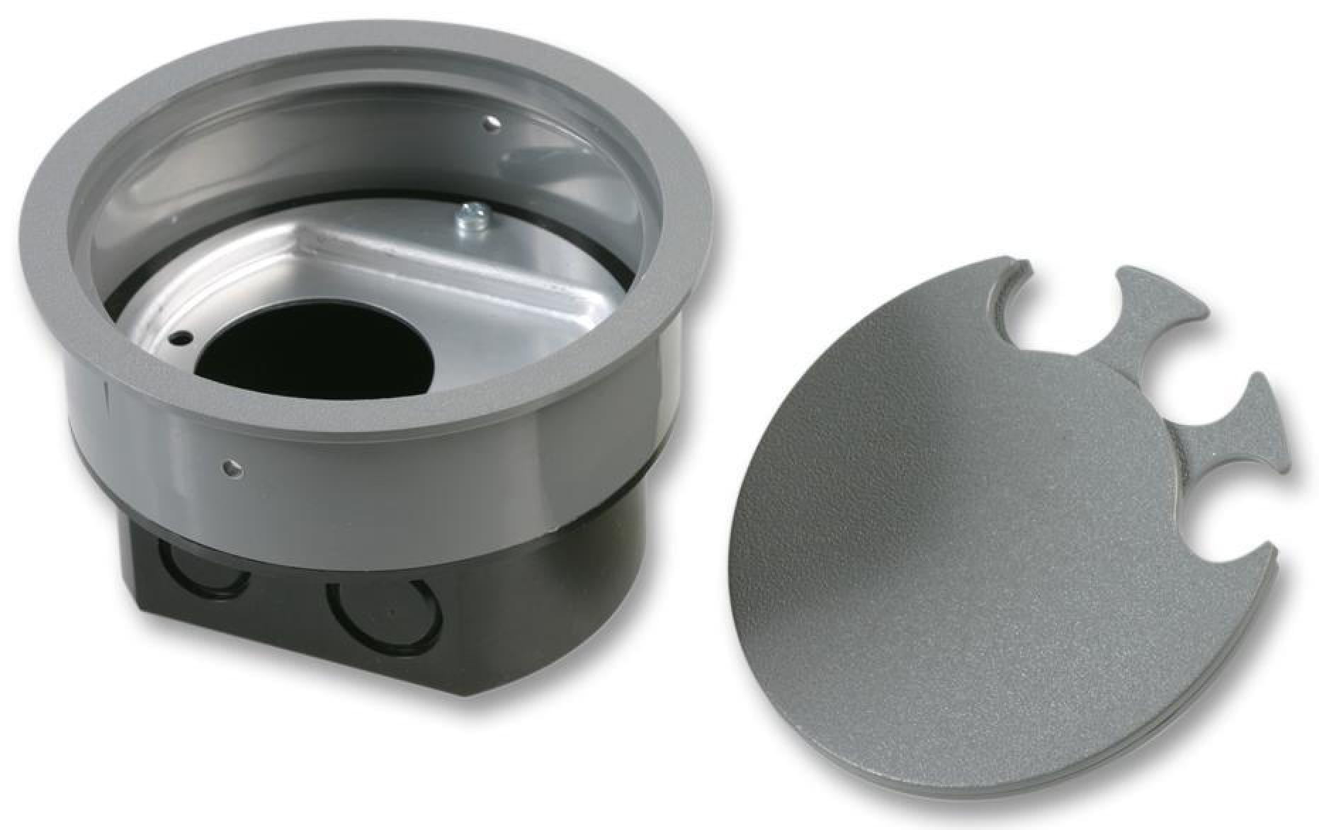 PRO ELEC - Circular Floor Box with Socket Plate, 125mm Grey - Walmart.com