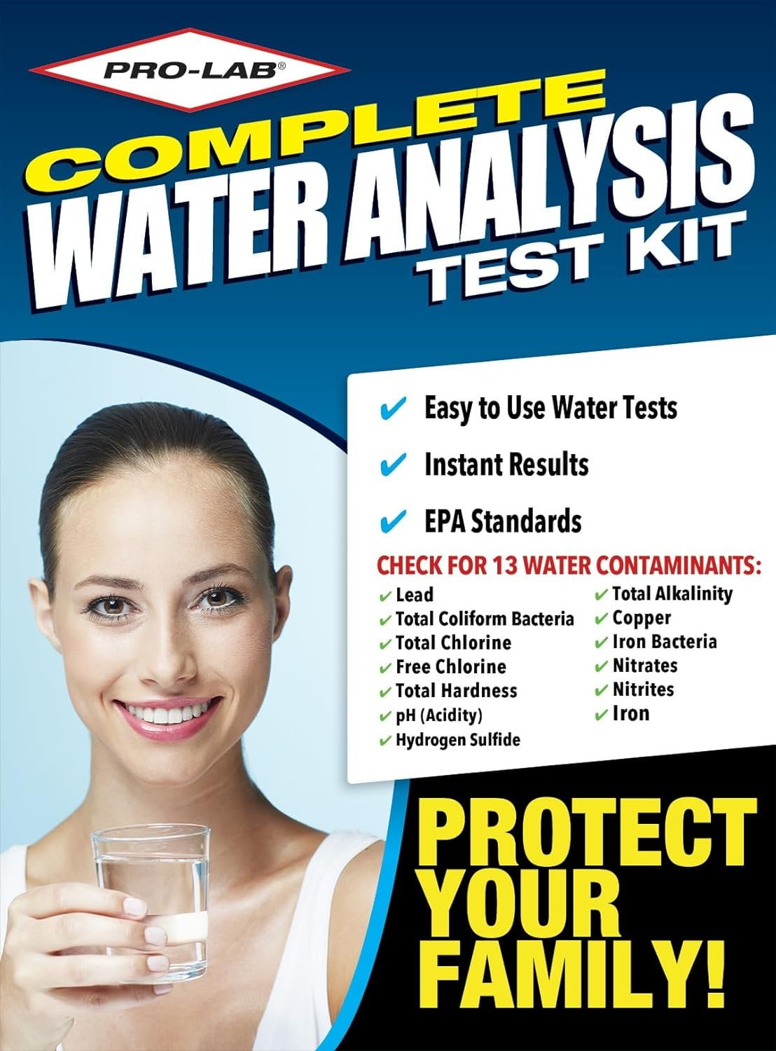 PRO-LAB Drinking Water Test Kit for Home Tap and Well Water - Easy to ...
