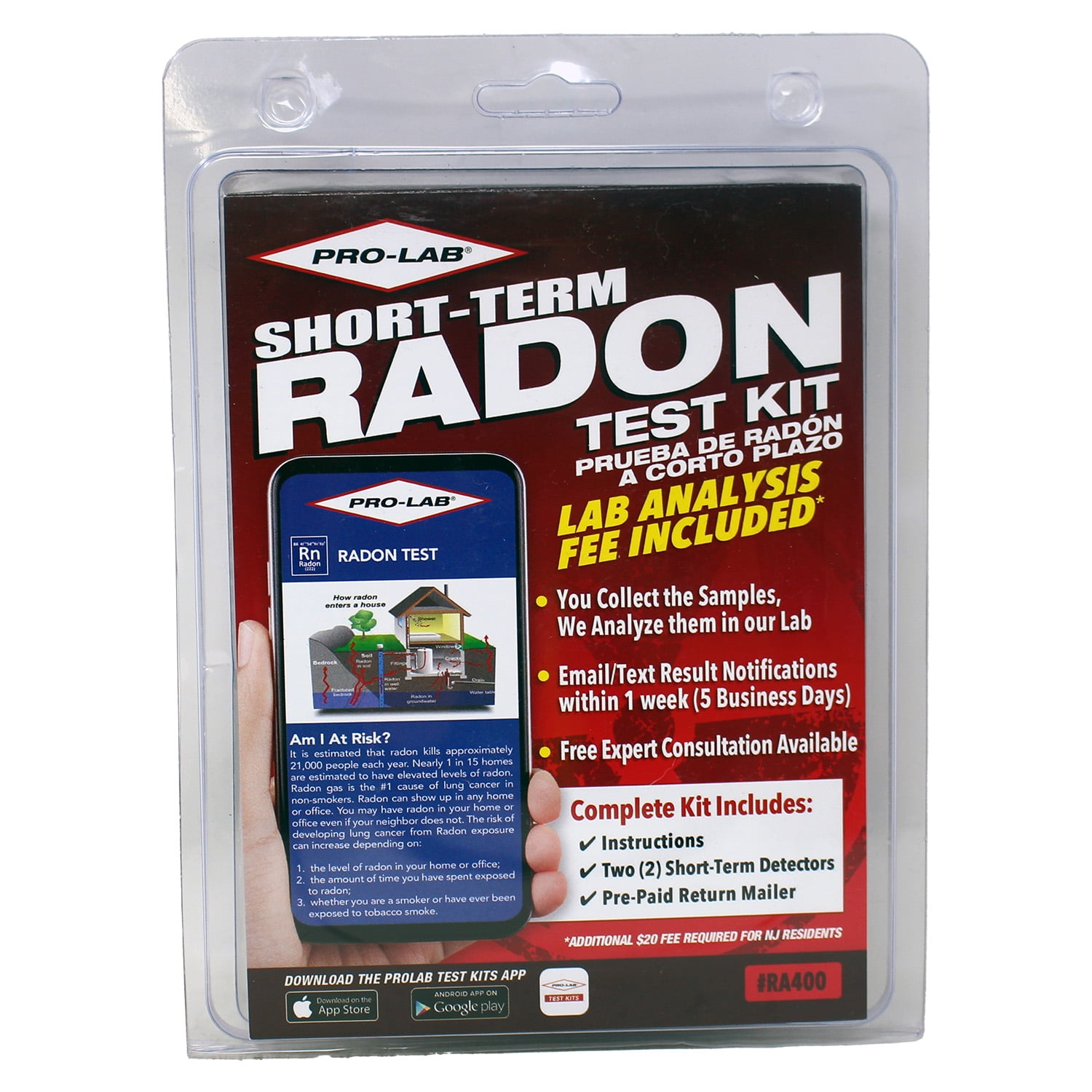 PRO-LAB Radon Gas Short-Term Test Kit – 2 Detectors - Walmart.com