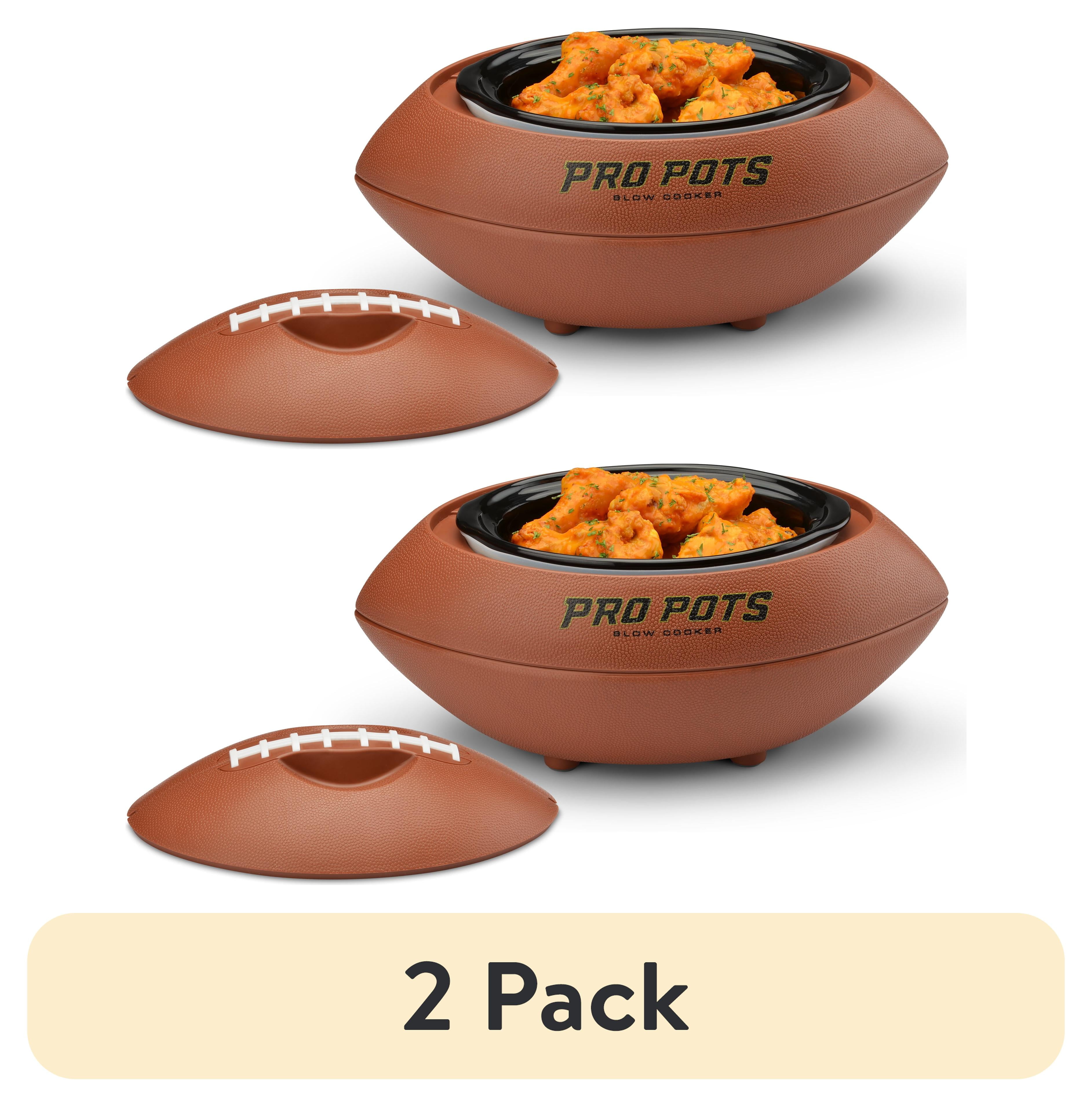 (2 pack) PRO POTS Football 1.5-Quart Slow Cooker - Walmart.com