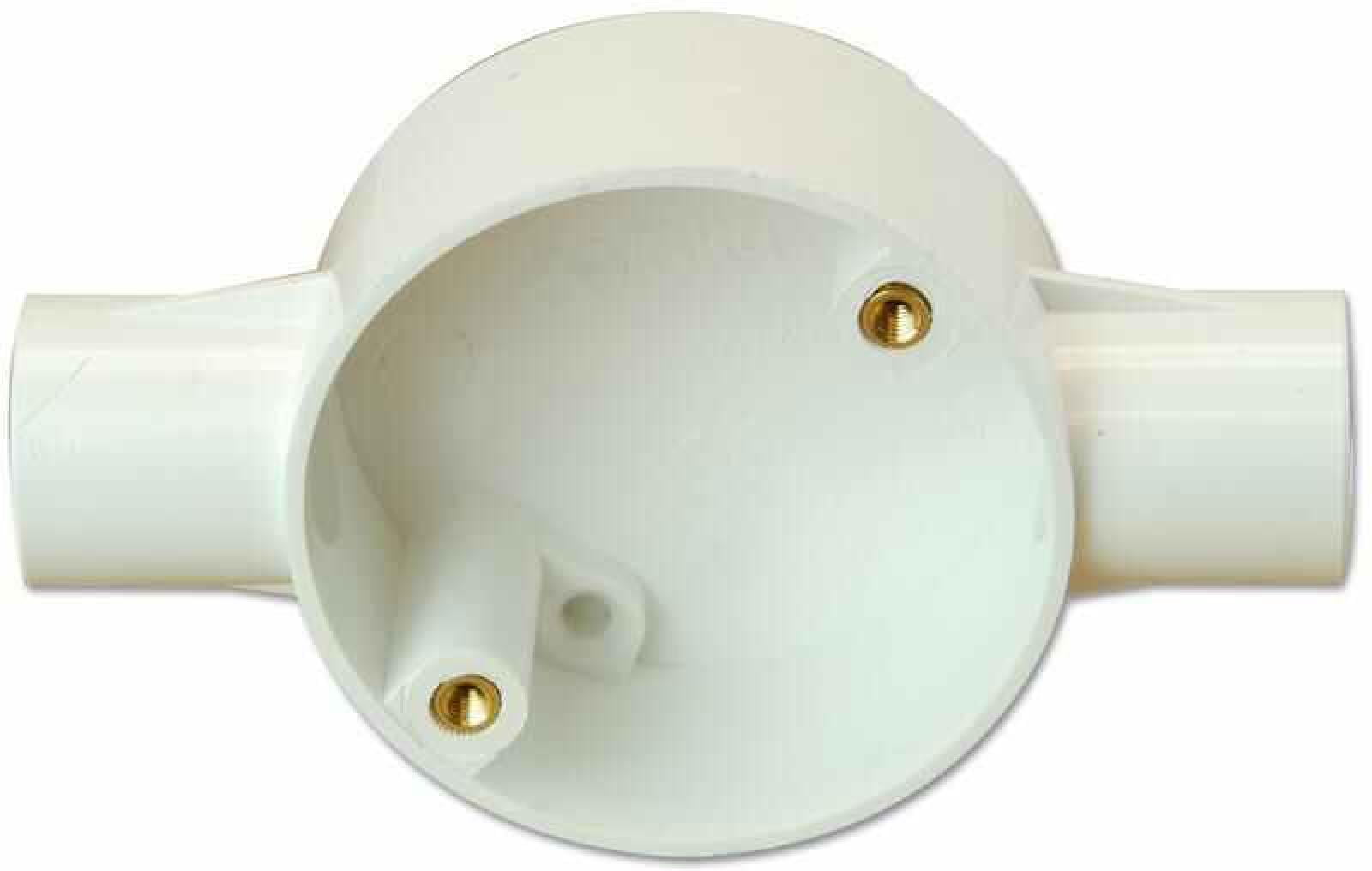 PRO POWER - 2-Way Through Box - 20mm System - White - Walmart.com