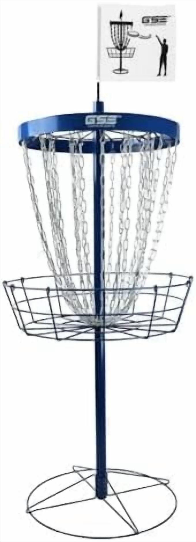 PRO Portable Disc Golf Target, 12/24 Chains, Metal Practice Goal ...