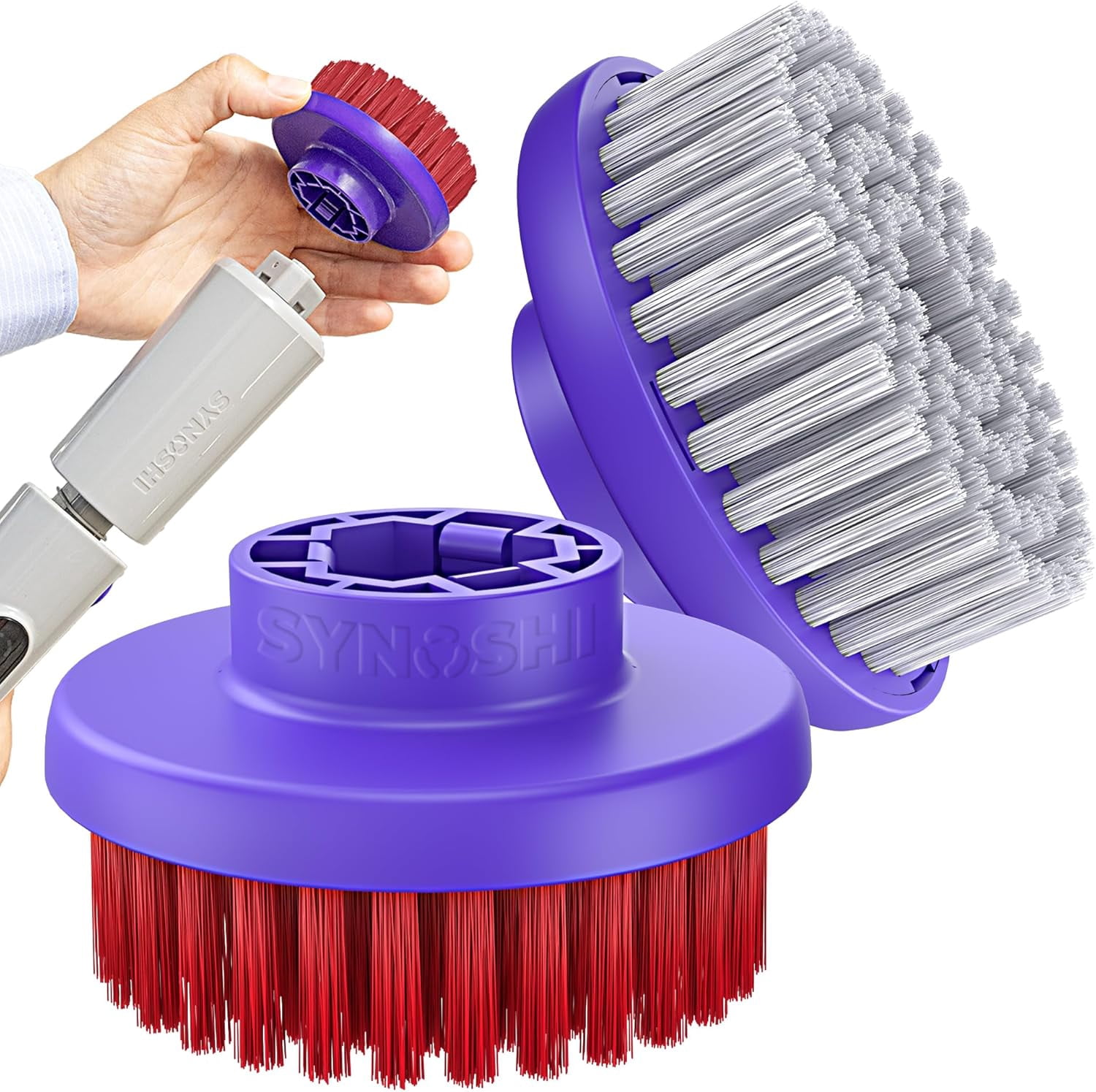 PRO Round Brush Set (2 Units) for Electric Spin Scrubber Brush for ...