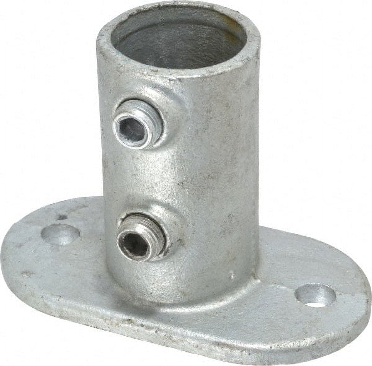 PRO-SAFE 1-1/4" Pipe, Railing Flange, Malleable Iron Flange Pipe Rail ...