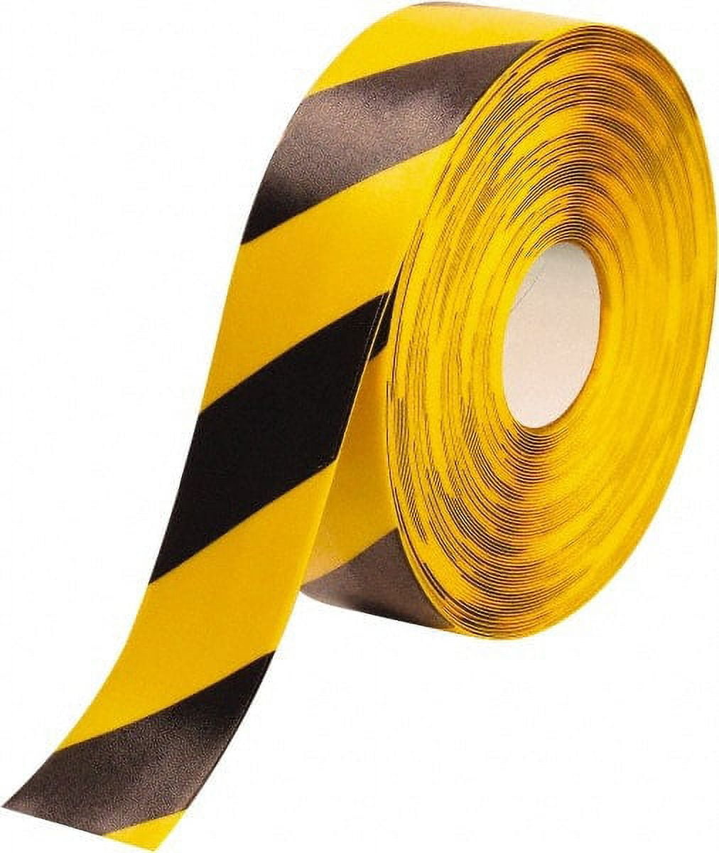 PRO-SAFE 3" x 100' PVC Floor & Egress Tape 50 mil, Black & Yellow ...