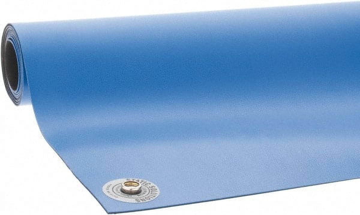 PRO-SAFE Anti-Static Blue Rubber Floor Mat, 6' x 4' x 0.14" Thick ...
