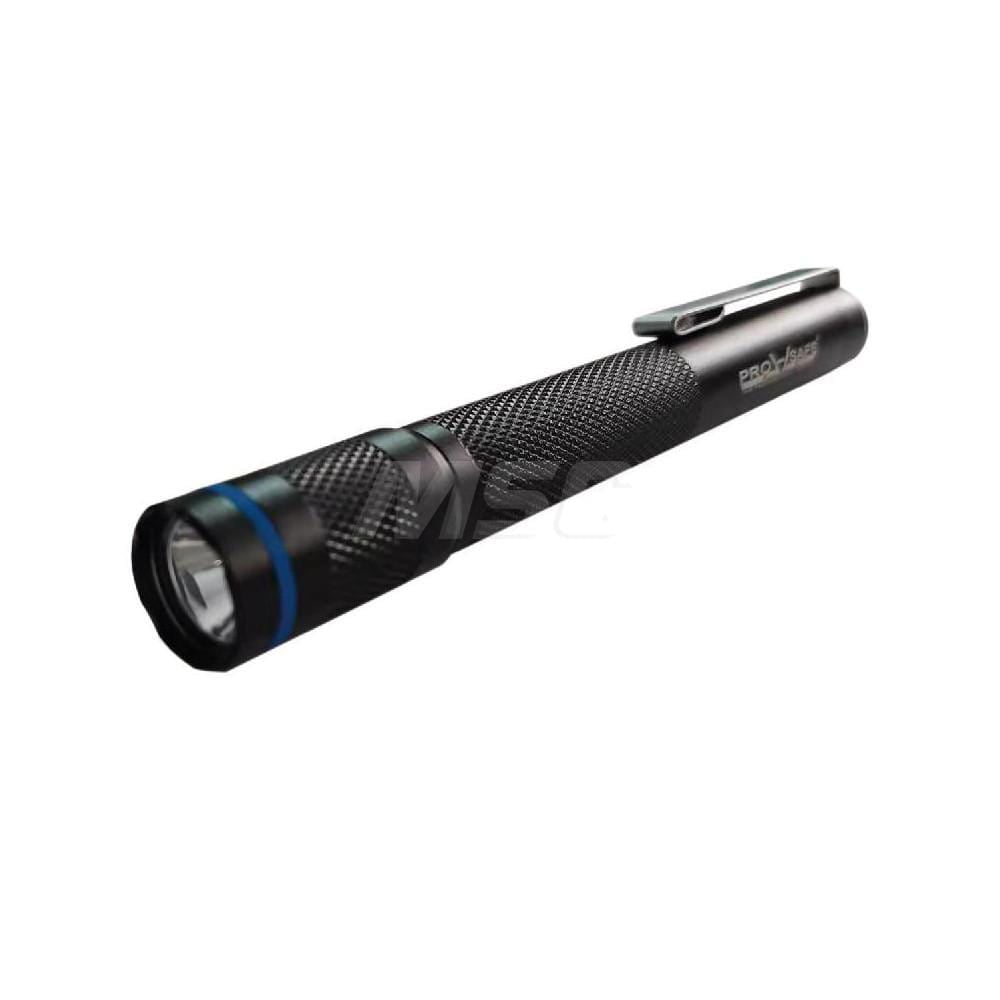 PRO-SAFE Tactical Black Aluminum Penlight Flashlight: IP54 Waterproof ...