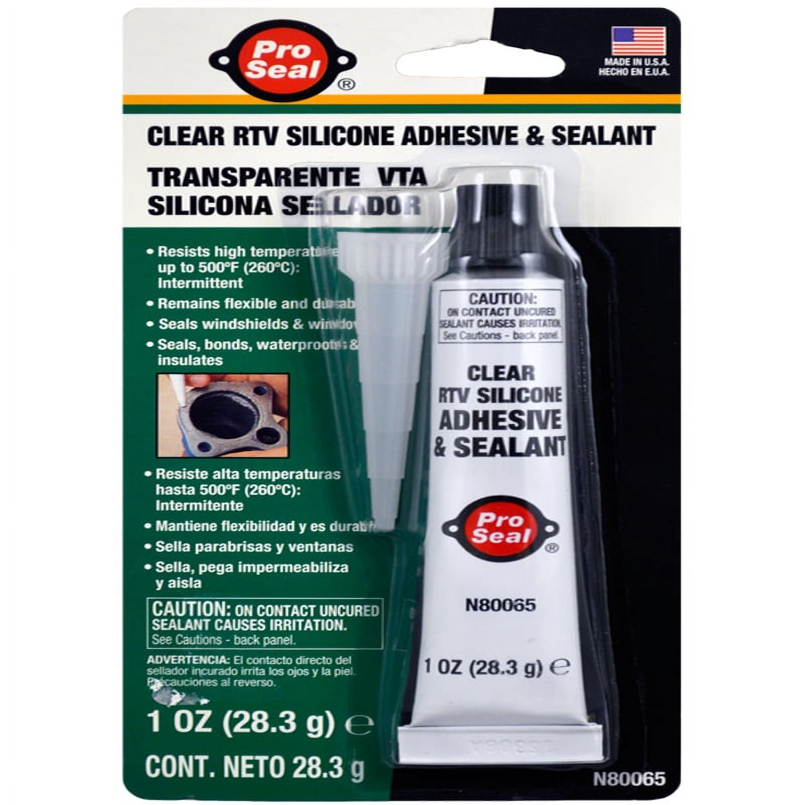 Proseal Clear RTV Silicone Adhesive Sealant, Durable, Waterproof ...