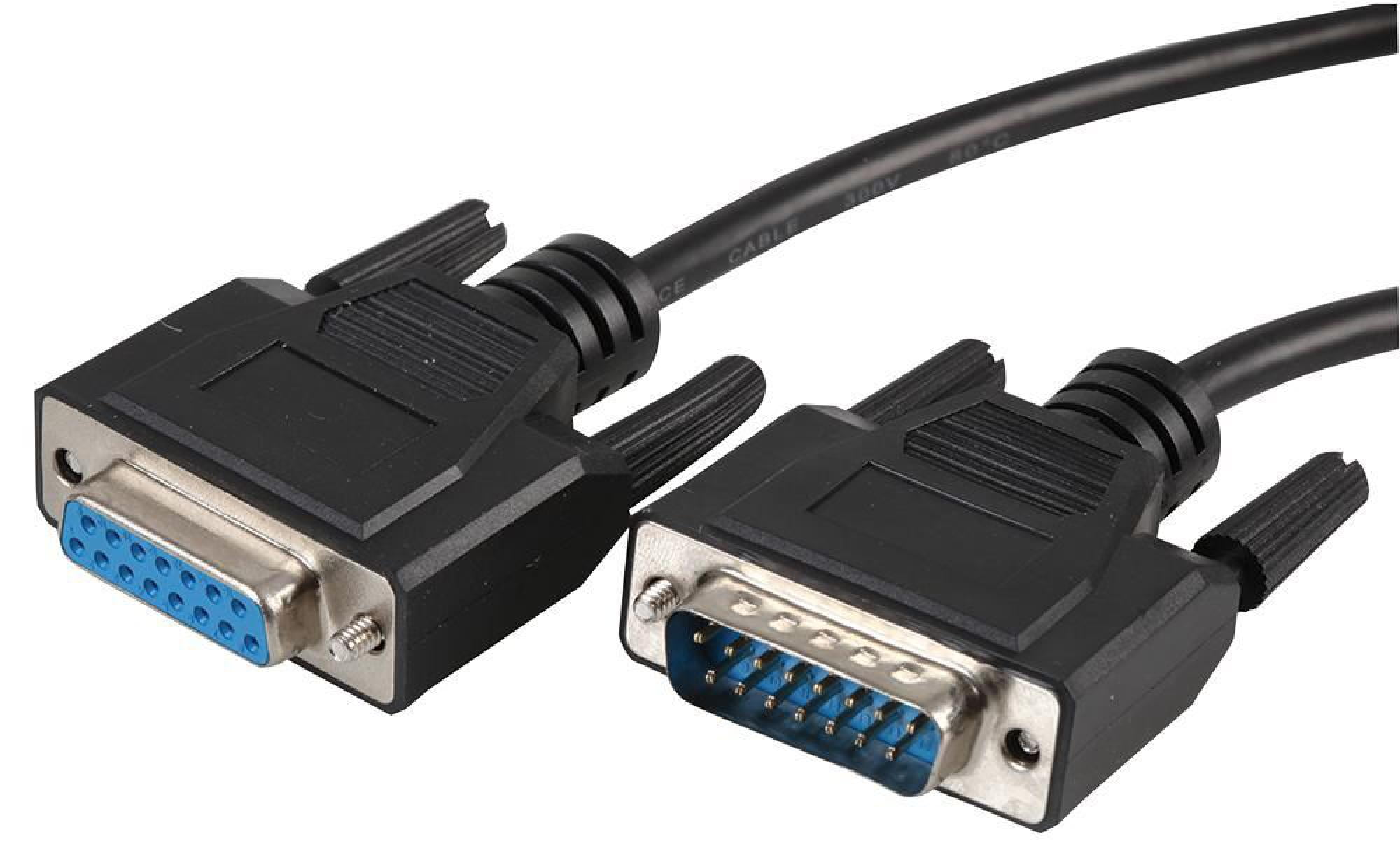 PRO SIGNAL - 15 Pin D-Sub (DB15) Male to Female Lead, 2m - Walmart.com