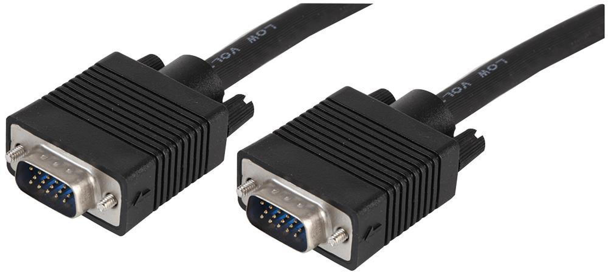 PRO SIGNAL - 15 Pin SVGA (D Sub) Male to Male Lead, 7m Black - Walmart.com