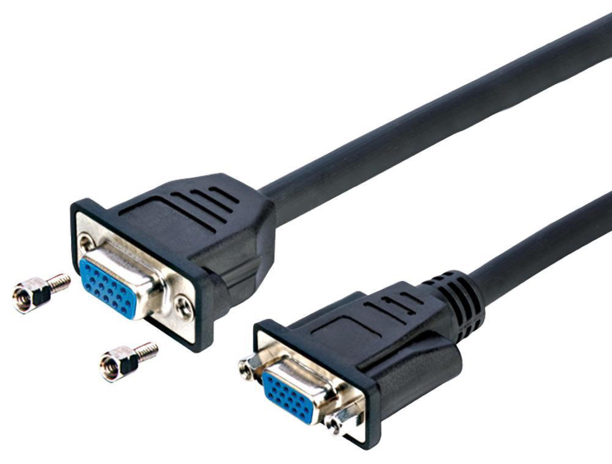PRO SIGNAL - 15 Pin VGA Female to Female Panel Mount Adaptor Lead, 1m ...