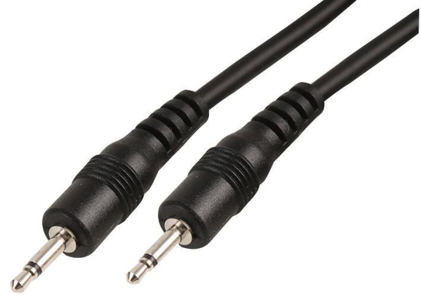 PRO SIGNAL - 2.5mm Mono Jack Plug to Plug Lead, 2m Black - Walmart.com
