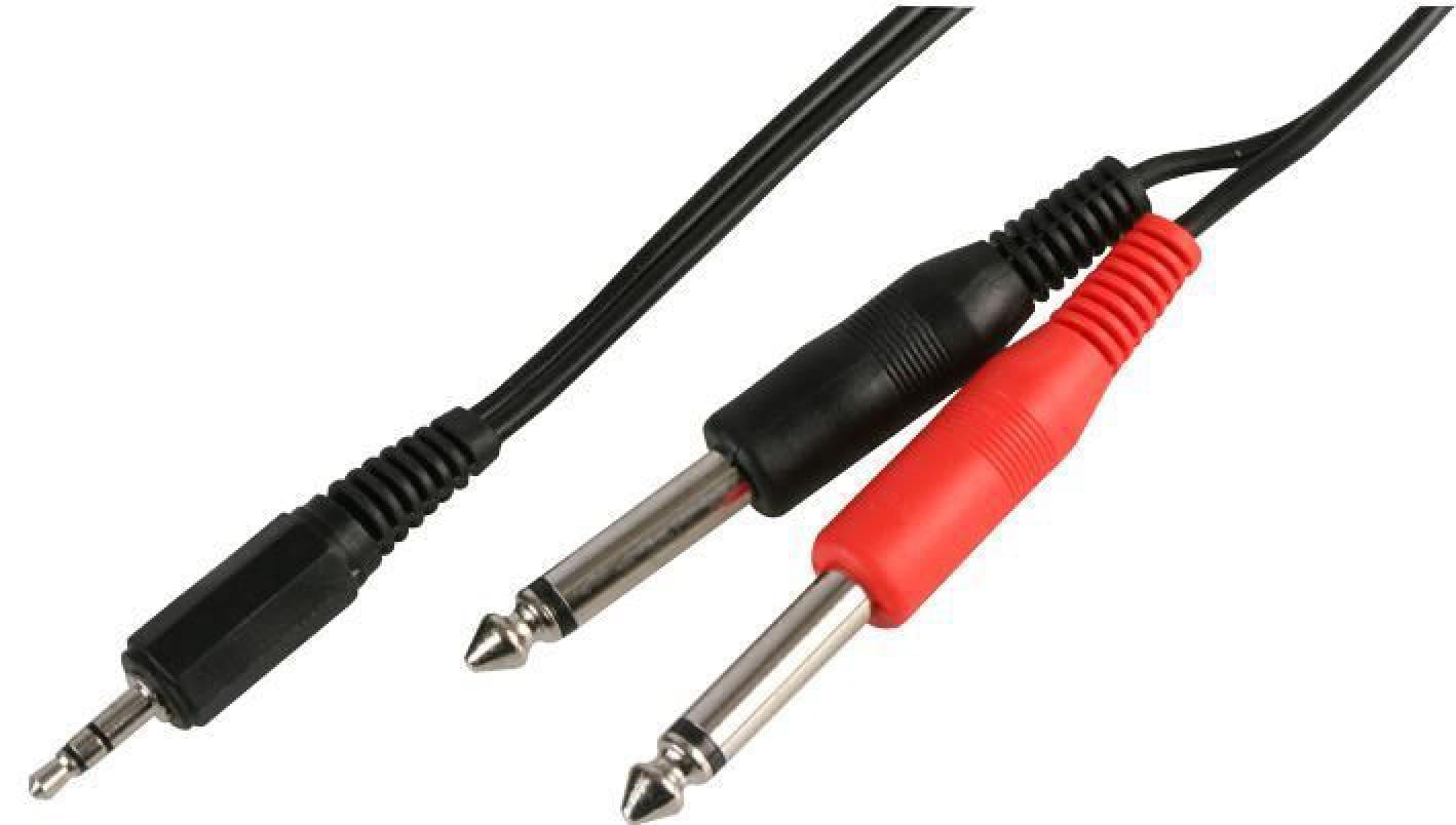 PRO SIGNAL - 3.5mm Stereo Jack Plug to 2x 6.35mm (1/4") Mono Jack Plugs ...