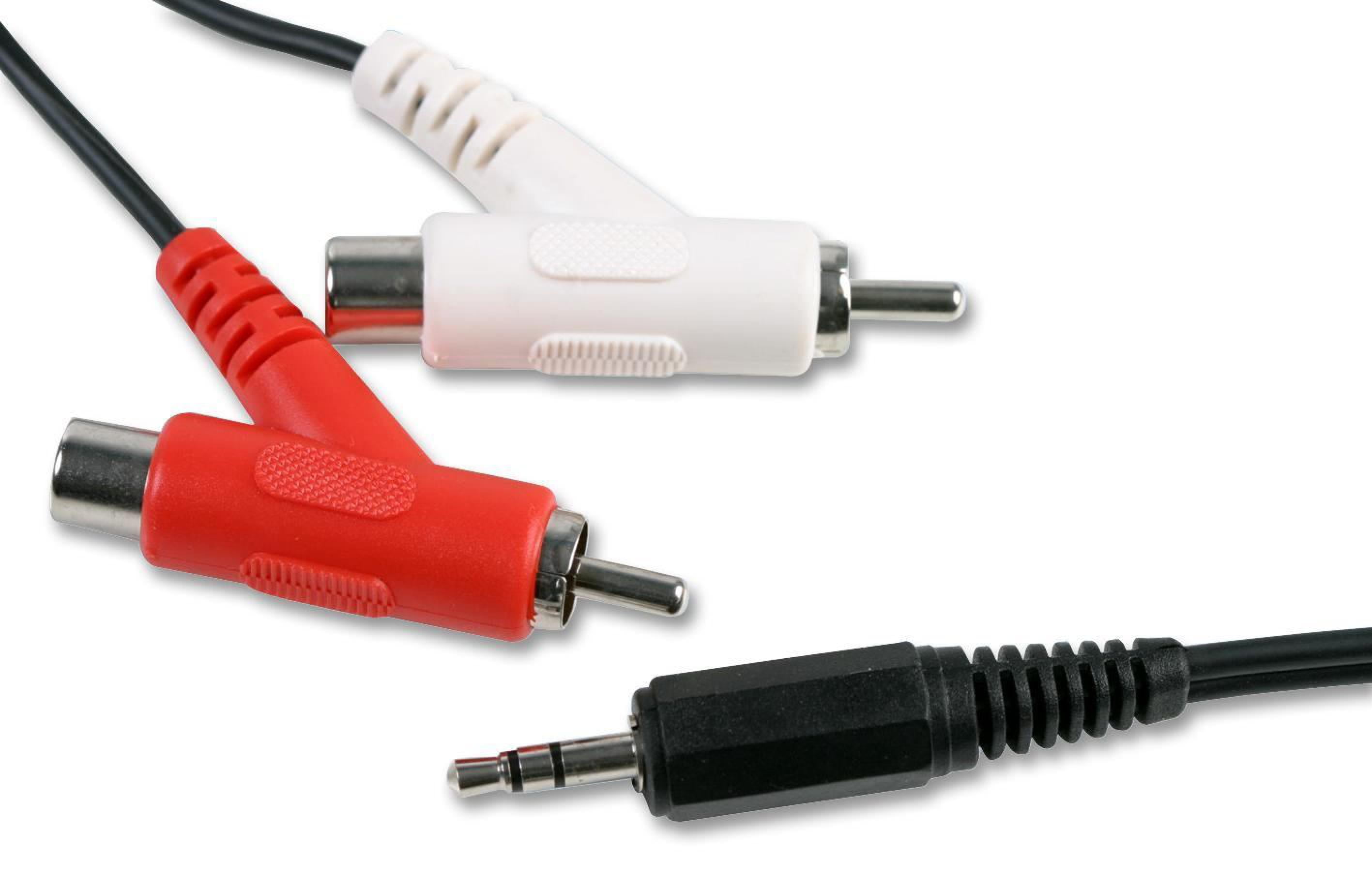 PRO SIGNAL 3.5mm Stereo Jack Plug to 2x Stackable Phono (RCA) Plugs ...