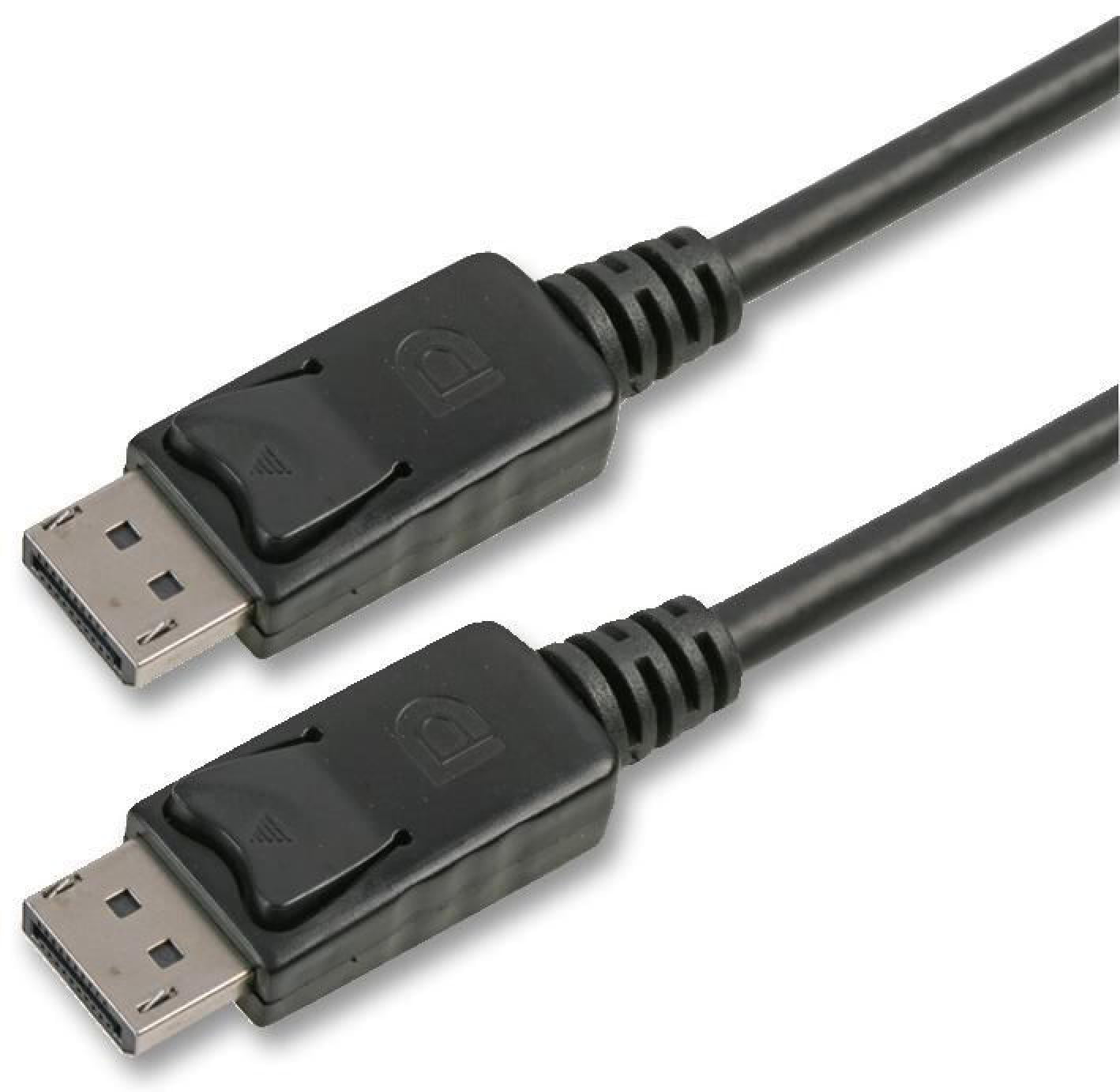 PRO SIGNAL - DisplayPort Male to Male Lead, 0.5m Black - Lockable ...