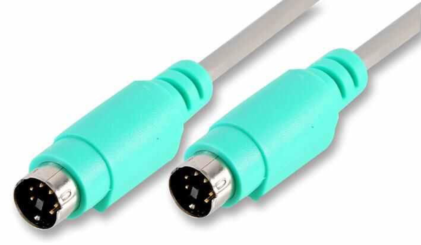PRO SIGNAL - PS/2 6 Pin Mini DIN Male to Male Lead, 2m Green - Walmart.com