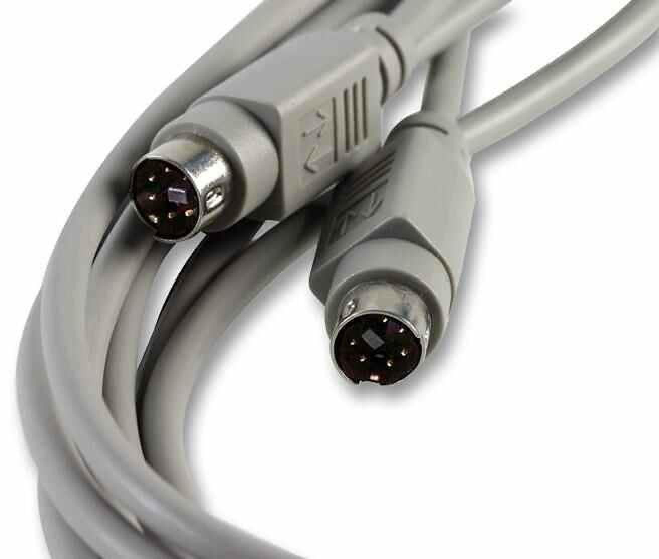 PRO SIGNAL - PS/2 6-Pin Mini DIN Male to Male Lead, 2m - Walmart.com