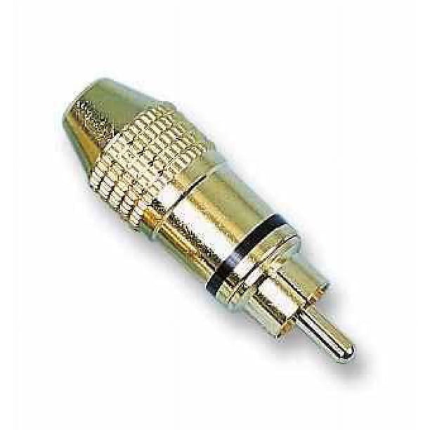 PRO SIGNAL - Phono Plug, Gold / Black - Walmart Business Supplies