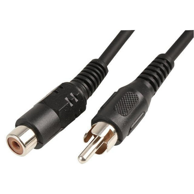 PRO SIGNAL - Phono (RCA) Male to Female Lead, 10m Black - Walmart ...