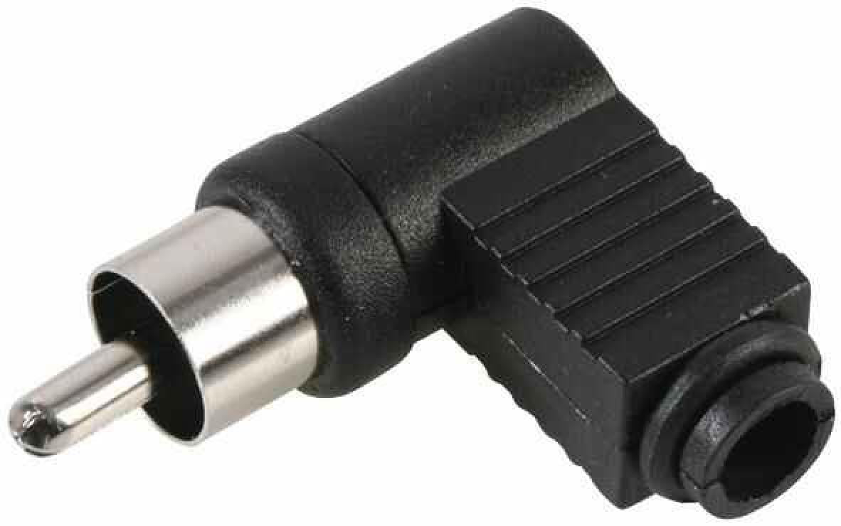 PRO SIGNAL - Plug Audio Phono Right Angle Black, 10 Pack - Walmart.com