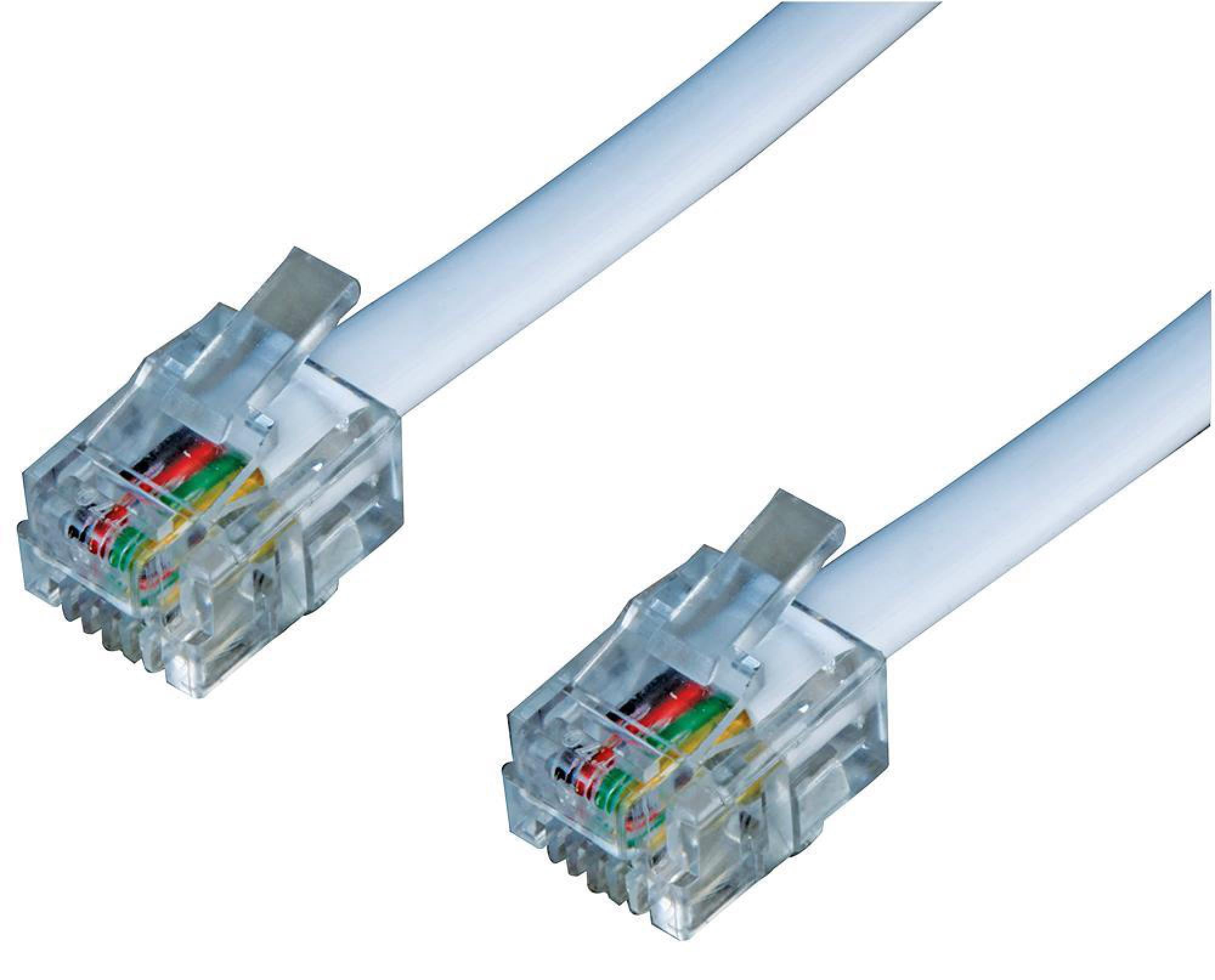 PRO SIGNAL - RJ11 to RJ11 Telephone Lead, 3m, White - Walmart.com