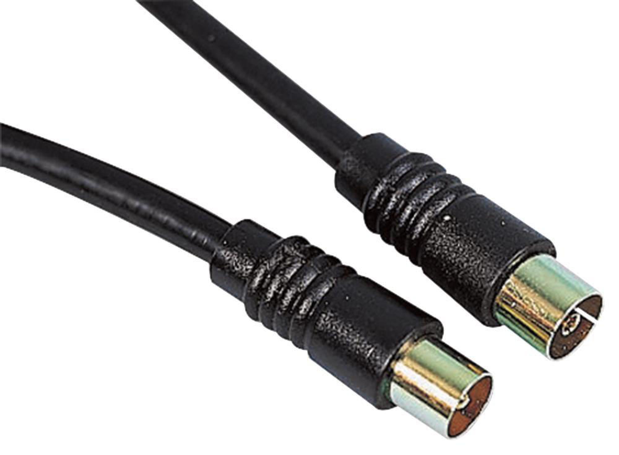 PRO SIGNAL - TV Aerial Coaxial Lead, Male to Female, 1m Black - Walmart ...