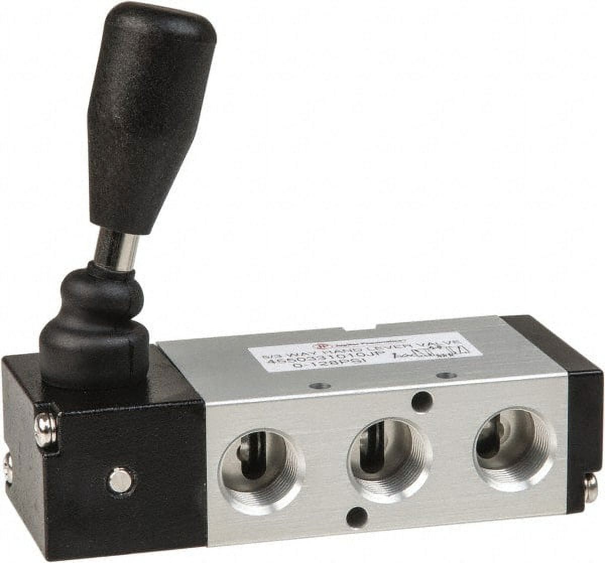 PRO-SOURCE 3/8" NPT Manual Mechanical Valve 5-Way, 3 Position, Lever/Detent, 1.9 CV Rate & 127. ...