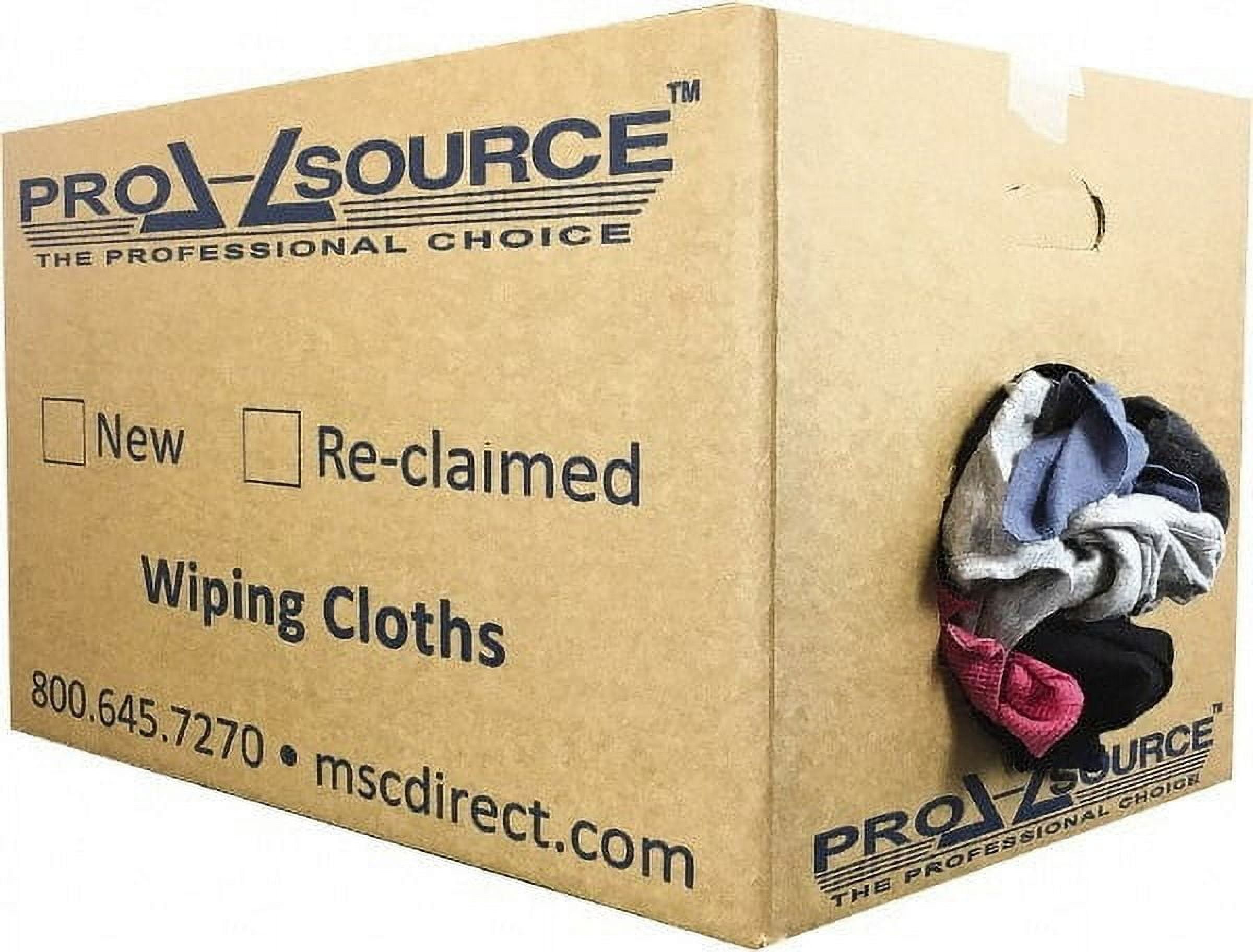 PRO SOURCE Reclaimed Cotton Polo Shop Rags (Low Lint): 25 lb Box ...