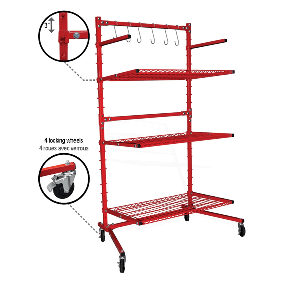 PRO-TEK BODY SHOP RACK WITH 3 SHELVES - Walmart.com