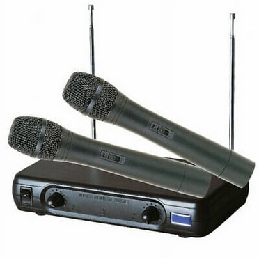 Gemini UHF Dual Channel Wireless Microphone System - Professional UHF ...