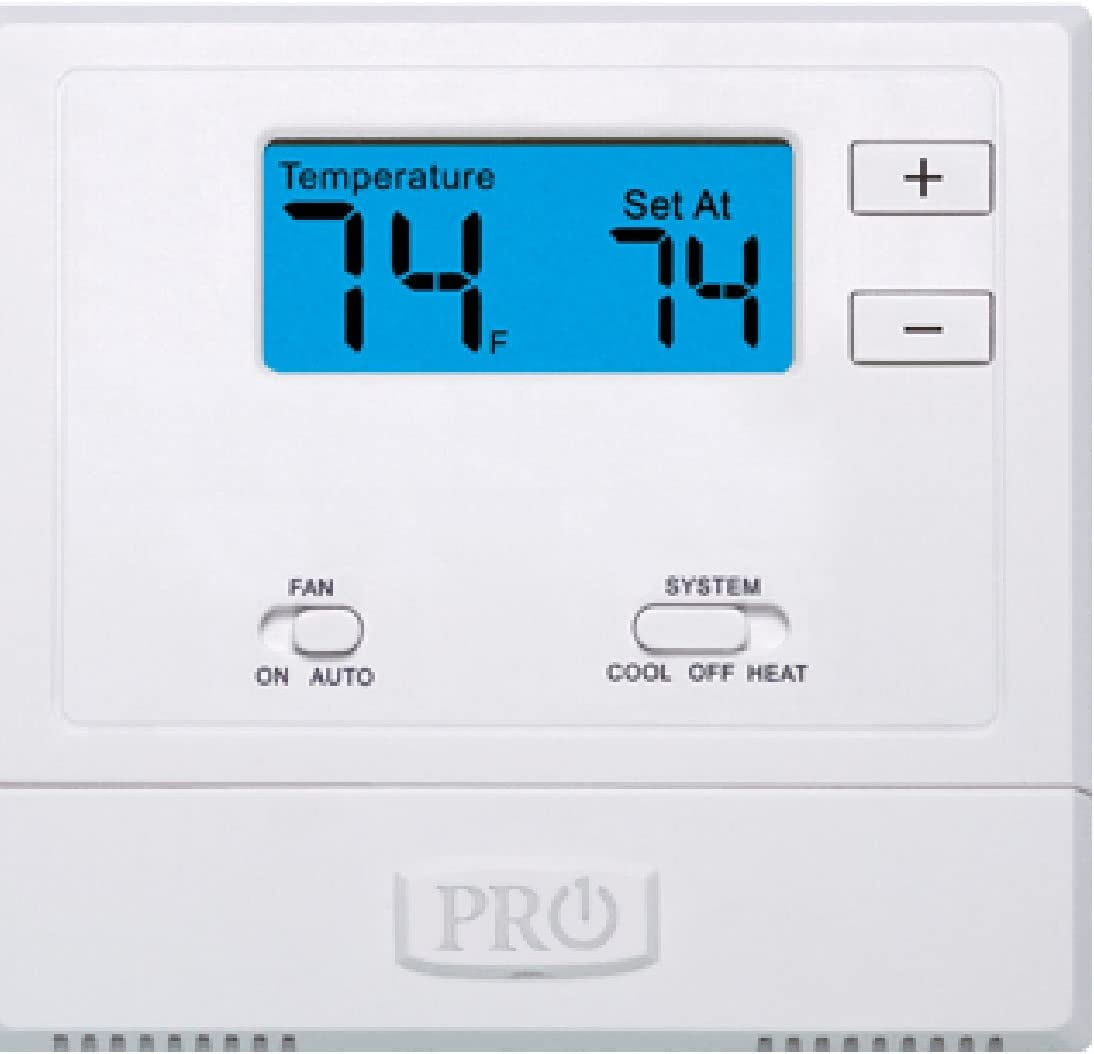 PRO1 IAQ T601-2 Single-Stage 1 Hot/1 Cold Non-Programmable Thermostat ...