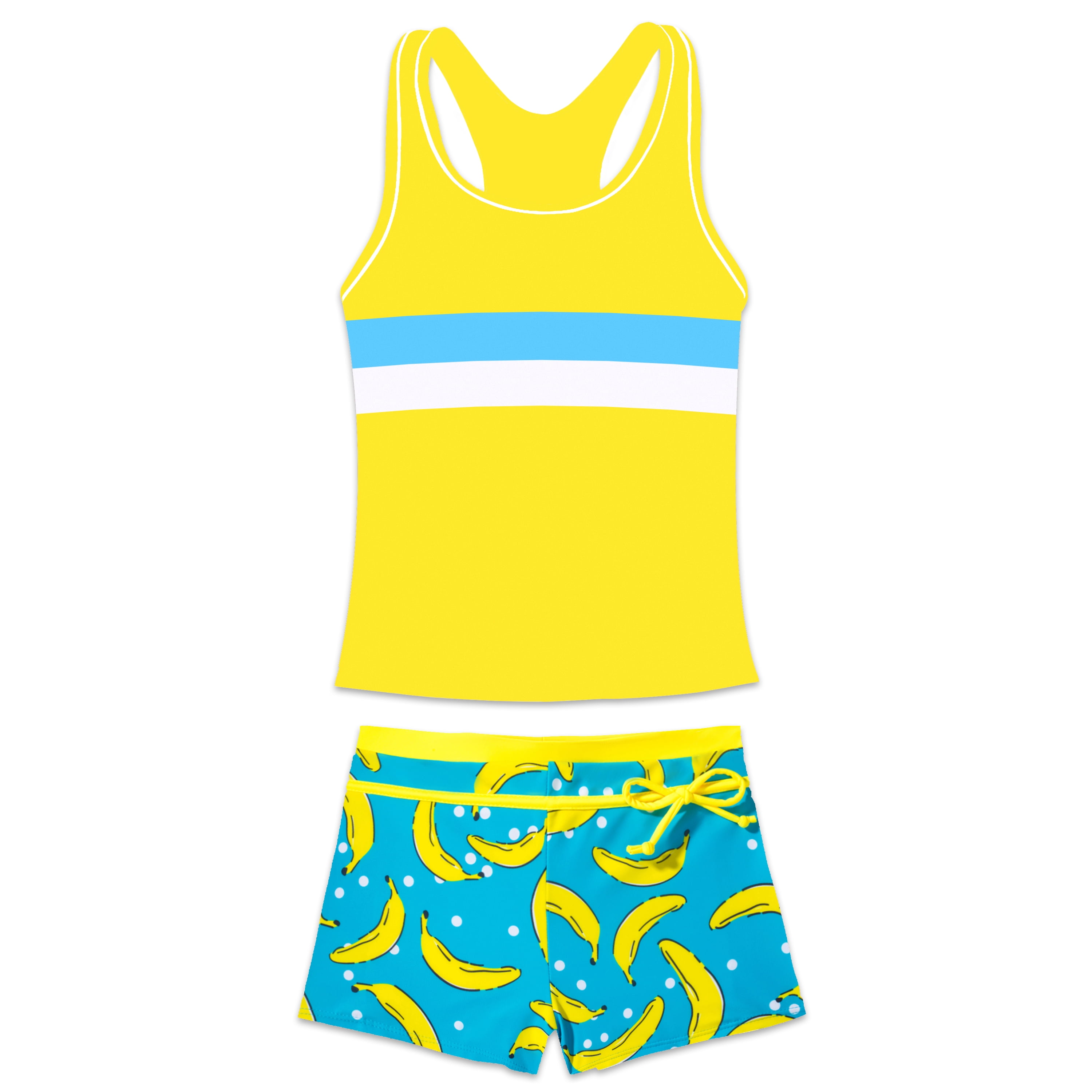 PROALLO Girls Swimwear: Two-Piece Swimming Bathing Suits with Boyshorts ...