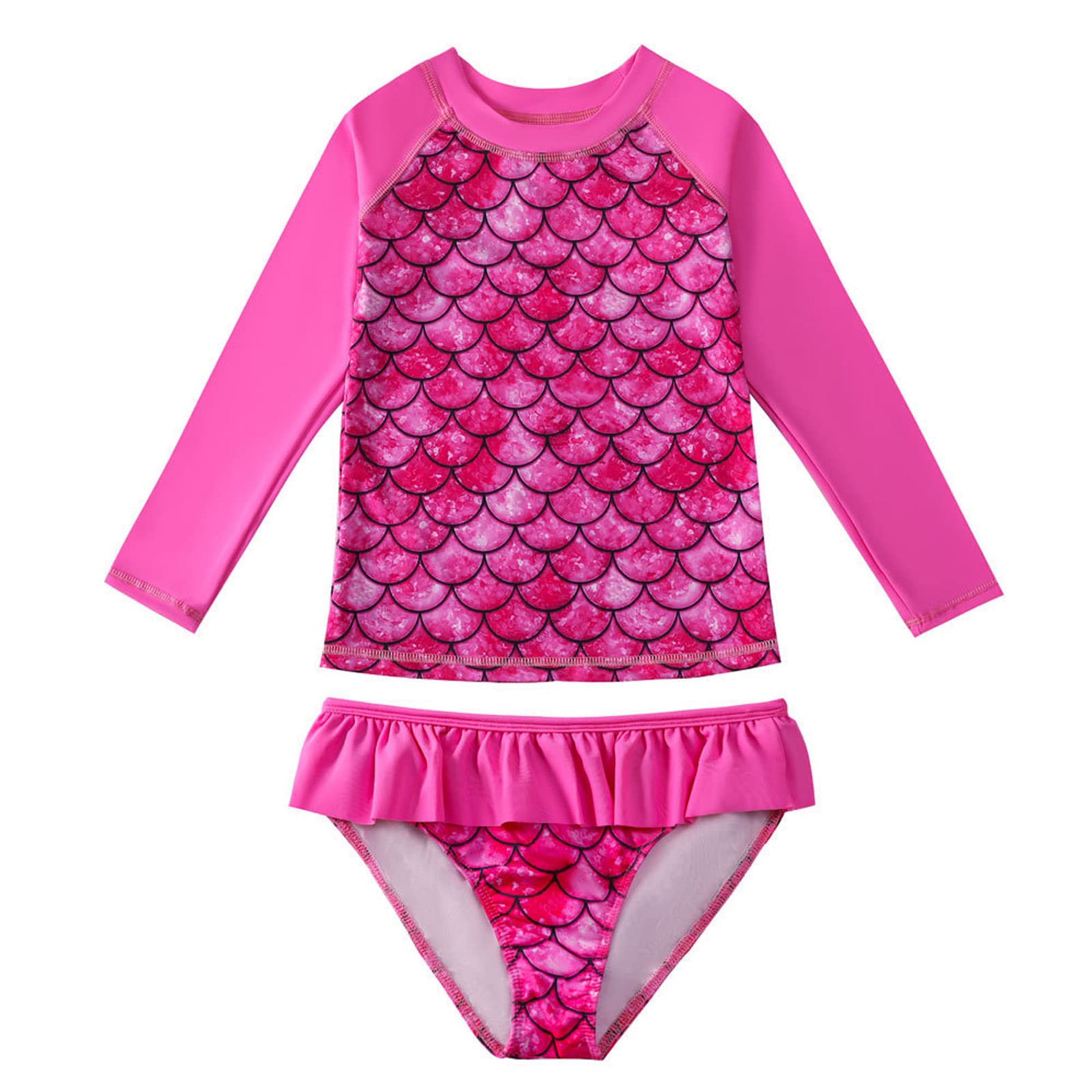 PROALLO Girls Bathing Suits Two-Piece Swimsuit with Boyshorts Vest ...