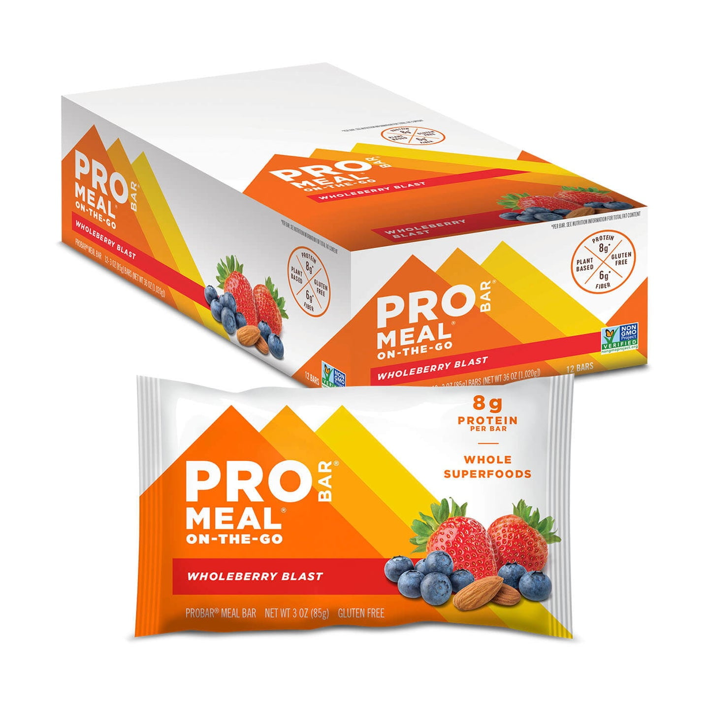 PROBAR MEAL Bar Wholeberry Blast, 12 Count - Walmart.com