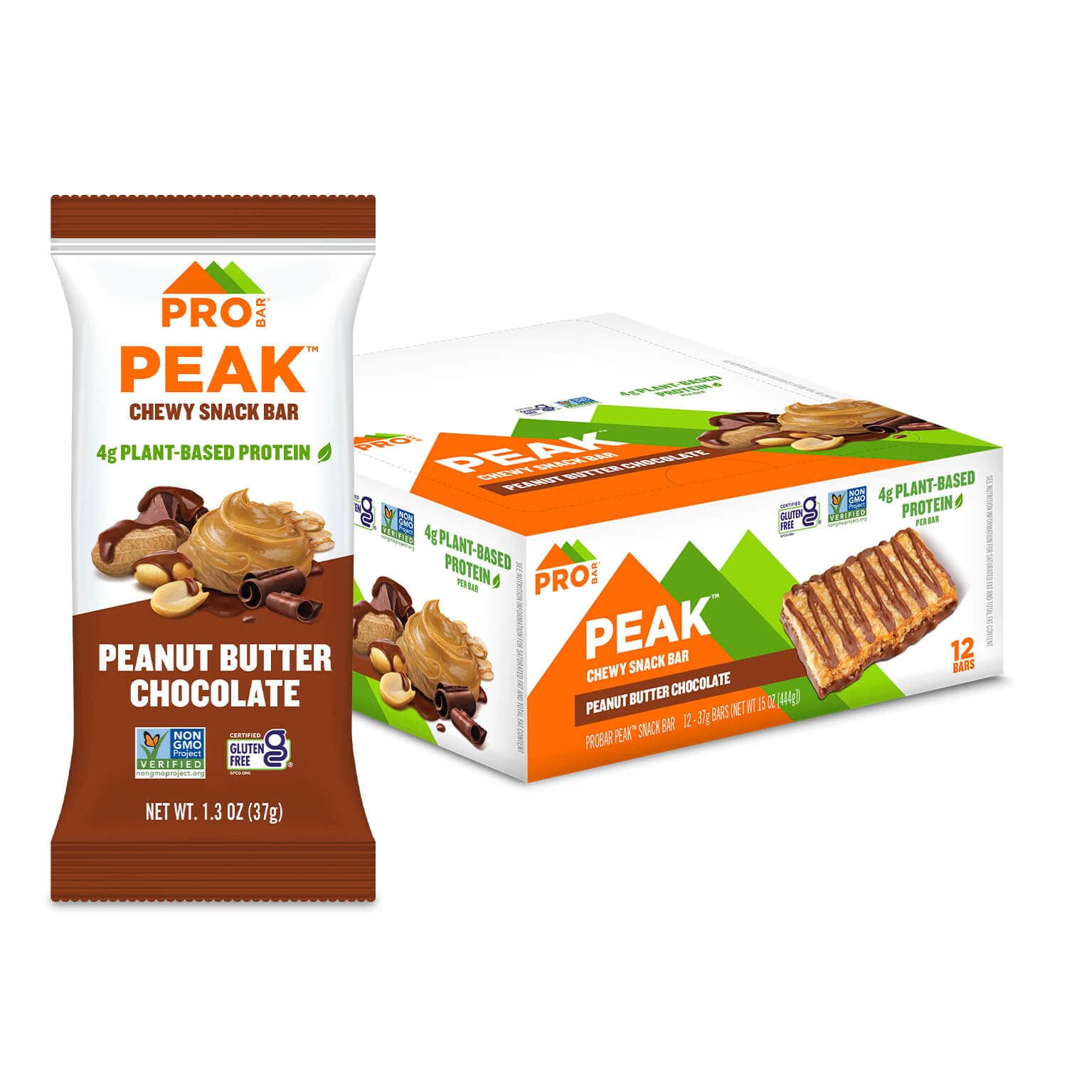 PROBAR - Peak Bar, ZS23 Peanut Butter Chocolate Snack Bars, 4g Protein ...