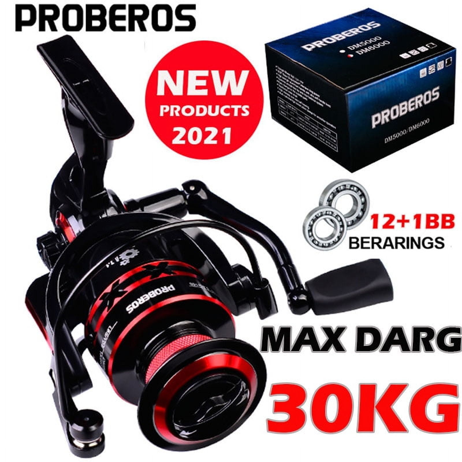 PROBEROS Spinning Reel 9-23KG Max Drag Fishing Reel 1000-8000 Series ...