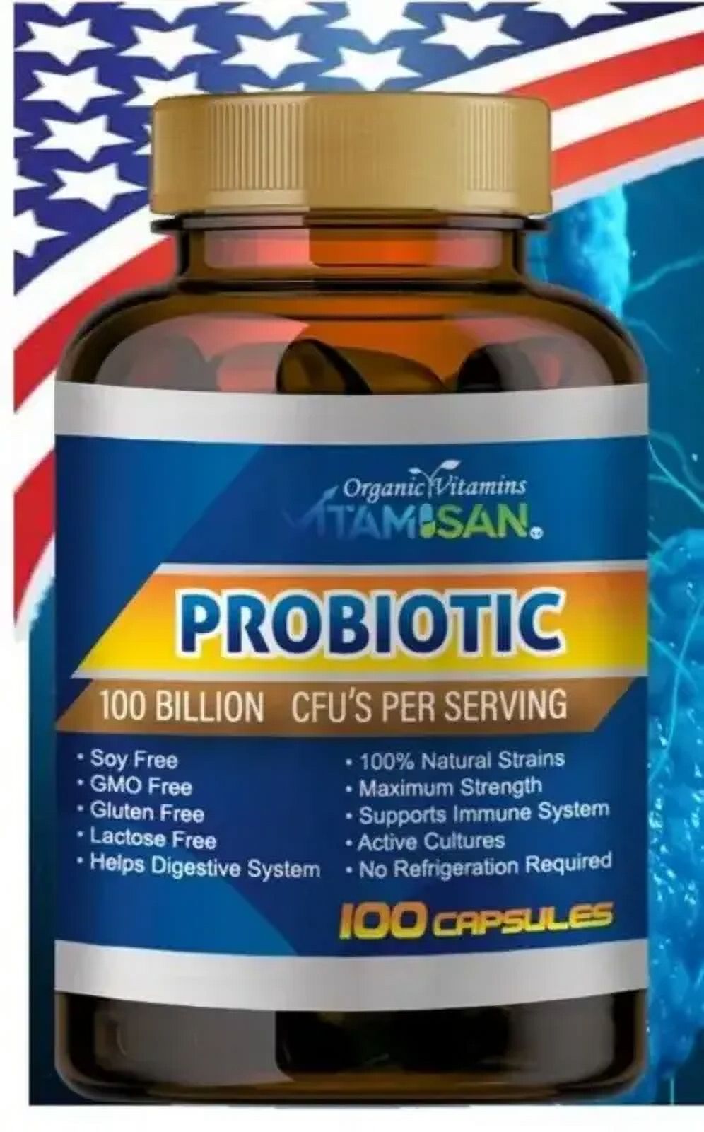 PROBIOTICS_Supplement_Prebiotic_Digestive_Enzymes_100_Capsules_organic ...