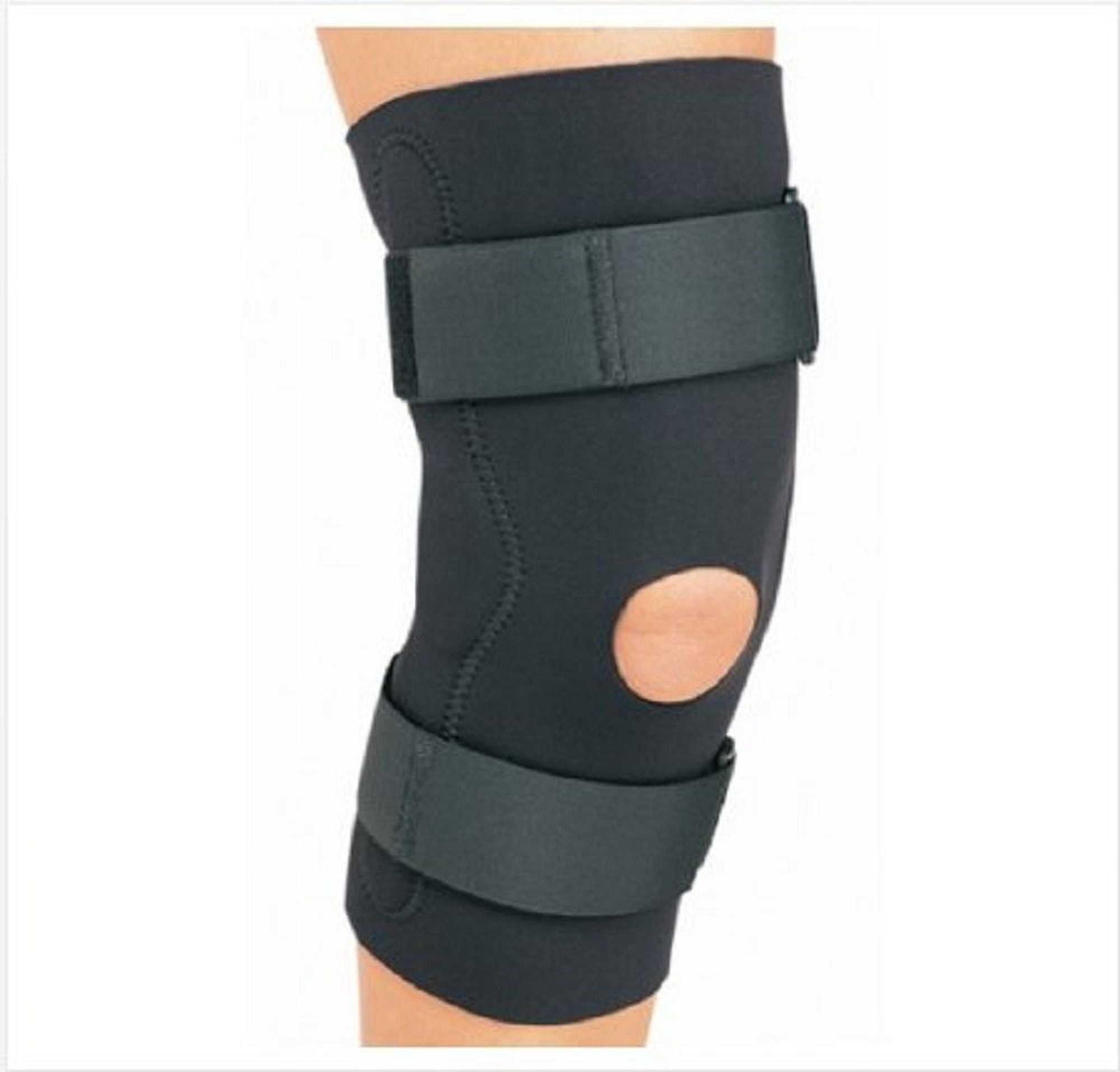 PROCARE Hinged Knee Support Large Black Hook and Loop Closure Left or ...
