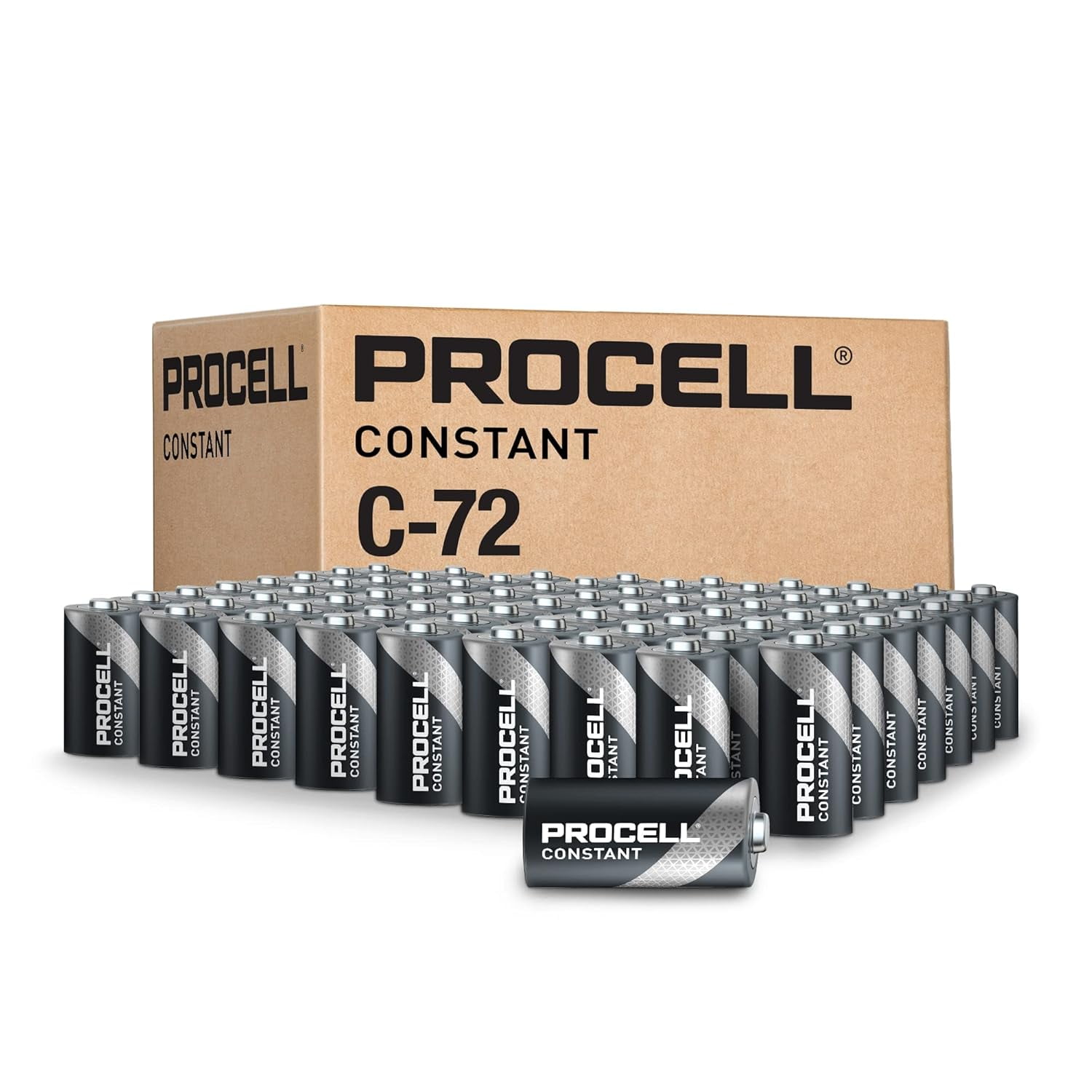 PROCELL Constant C Cell Long-Lasting Alkaline Batteries (72 Pack), 10 ...