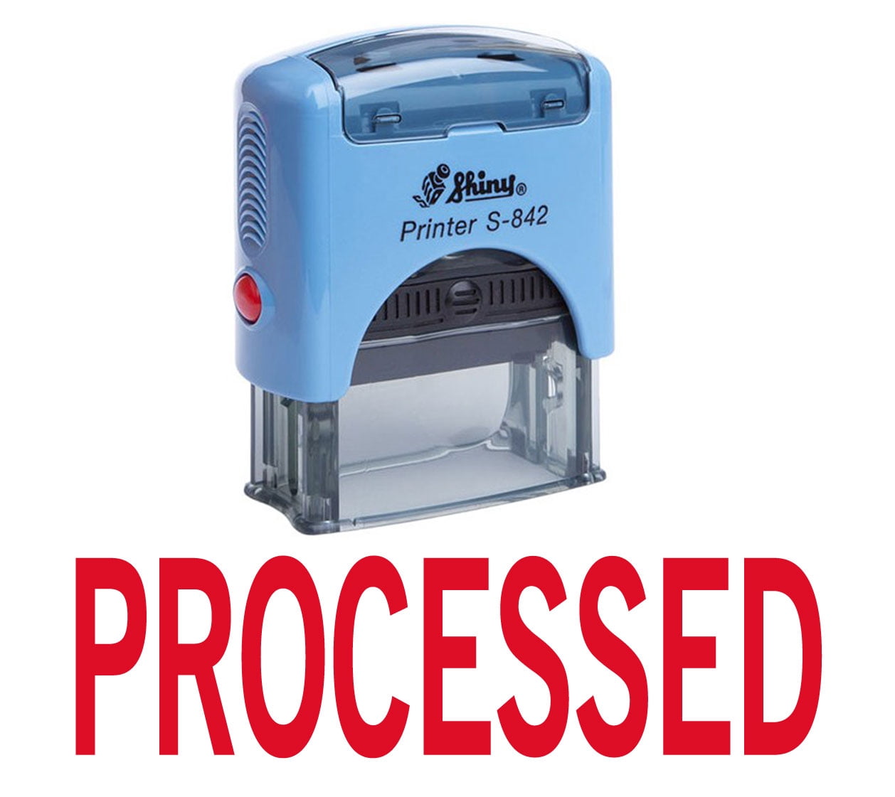 PROCESSED Self Inking Rubber Stamp Custom Shiny Office Stationary Stamp ...
