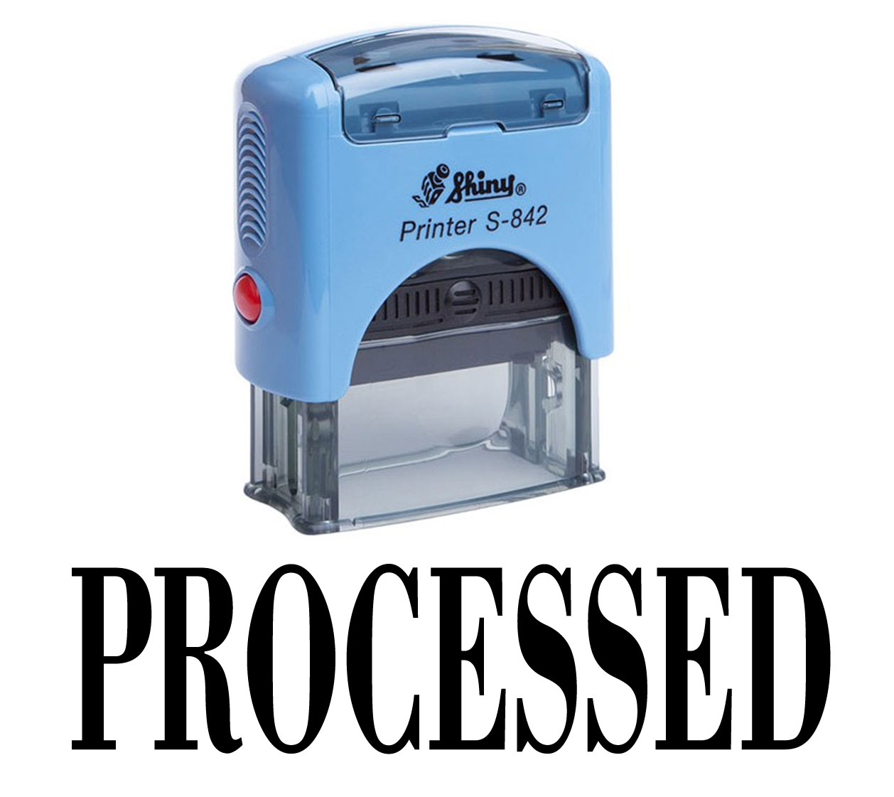 PROCESSED Self Inking Rubber Stamp Office Stationary Custom Shiny Stamp ...