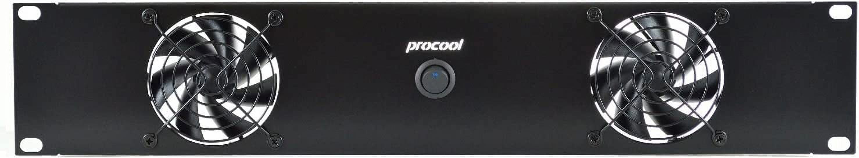 PROCOOL SXT280 / 2U Silent Temp Controlled Rack Mount Fan/Airflow ...