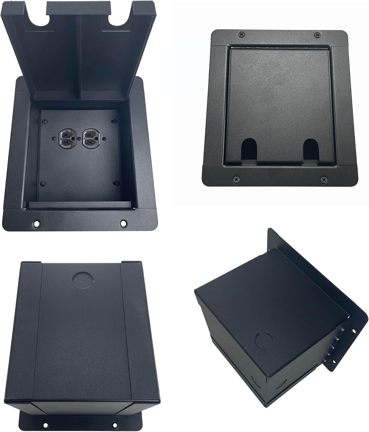 PROCRAFT FPML-1DUP-BK Recessed Stage Pocket/Floor Box Loaded w/ 1 AC ...